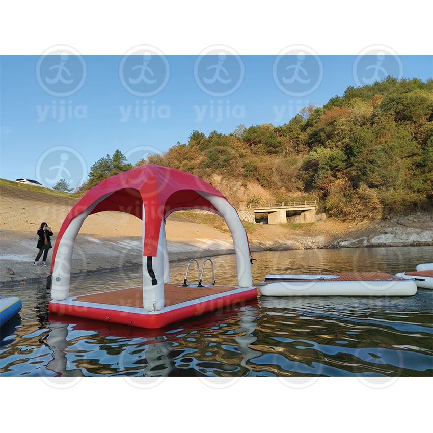 Inflatable PVC Floating House - Fun Island Hopper Boat