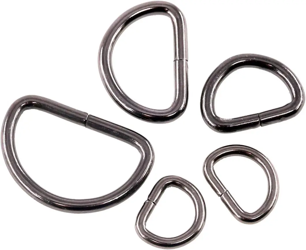 Factory Different Size Silvery Gold Black D Ring For Keychains Belts ...