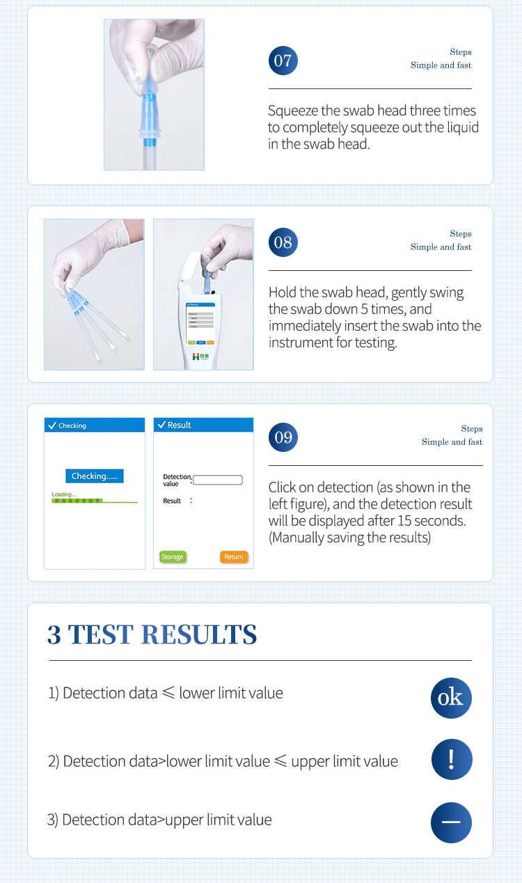 Handheld Rapid Bacteria Detection Instrument - ATP Fluorescence Tester