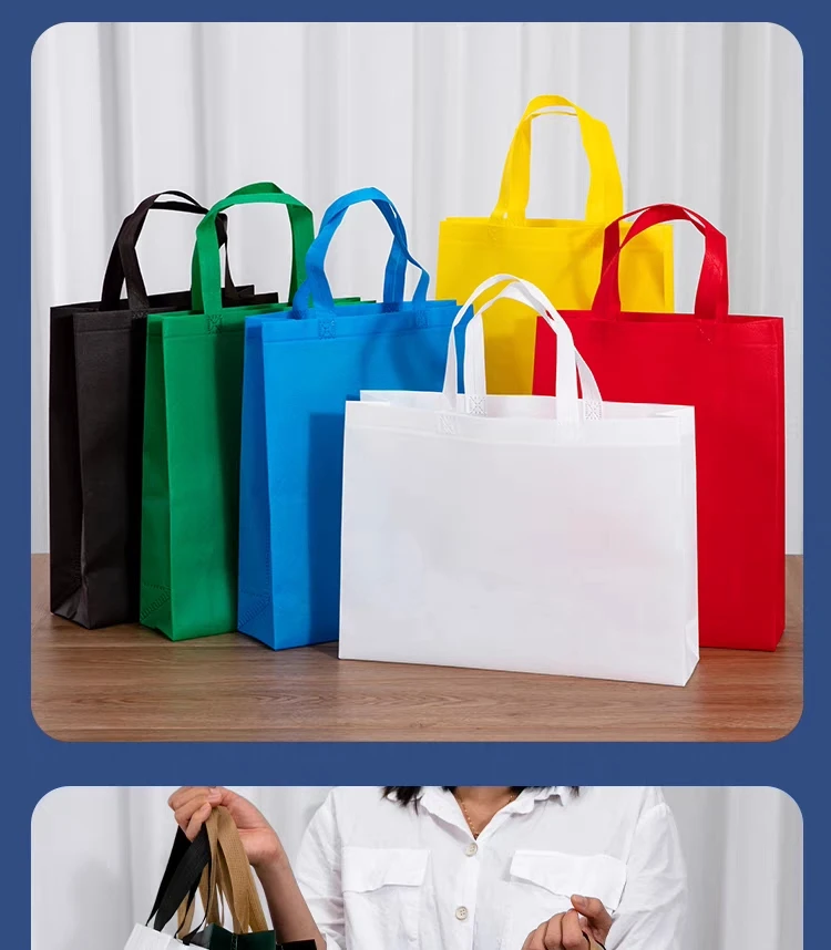 Reusable Logo Printed Rpet Nonwoven Bag - Eco Friendly