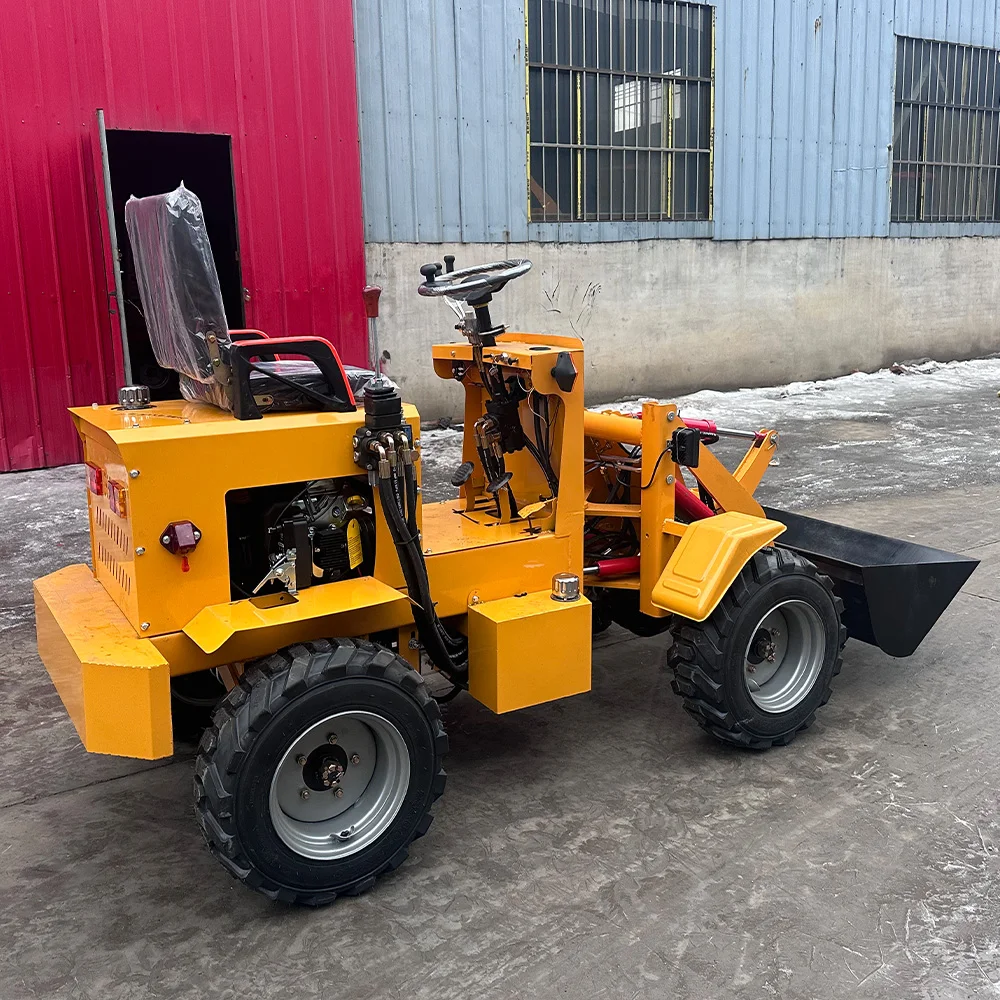 Euro5 Kubota Engine 600kg Mini Wheel Loader Compact Diesel Loader - Buy ...