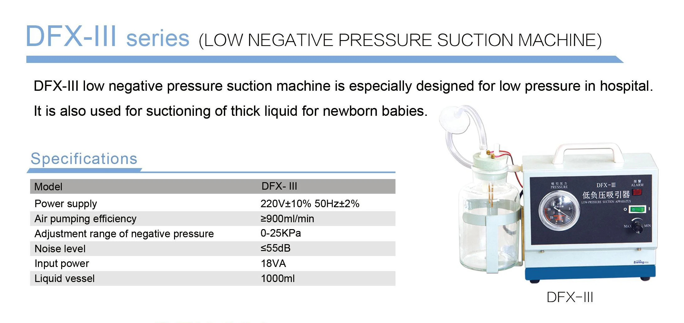 KELING Portable Phlegm Suction Unit - Medical Appliance