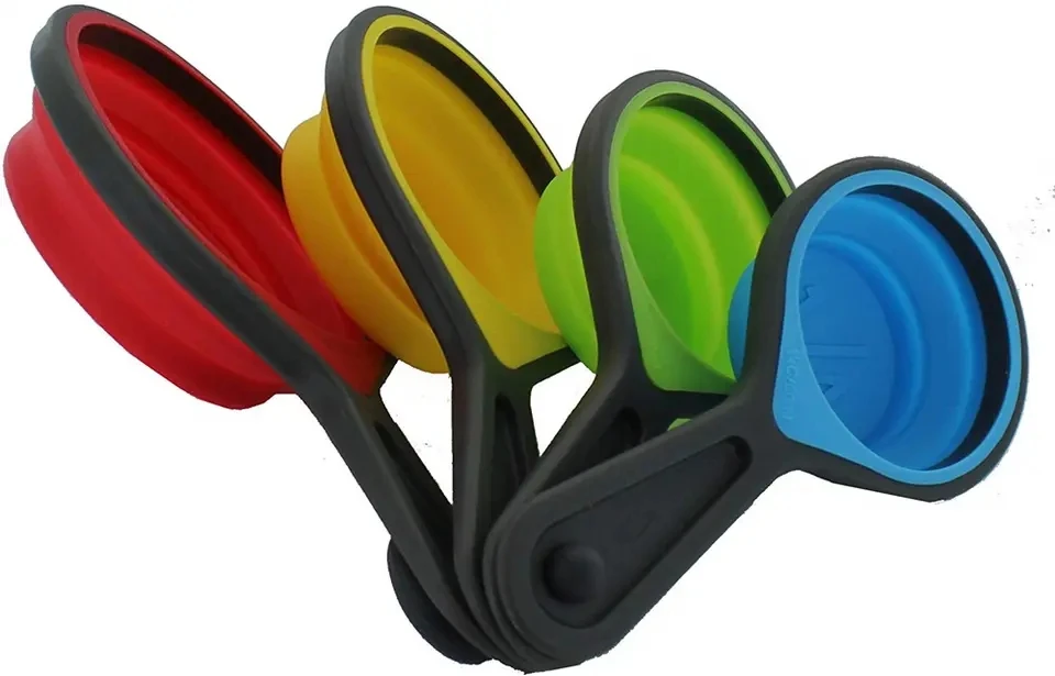 8 Pack Collapsible Silicone Measuring Cups And Spoons Set - Buy 8 Pack ...