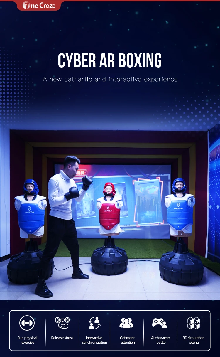 Boxing Simulator Arcade Machine Indoor Sport Equipment Professional Training Projection AR ...