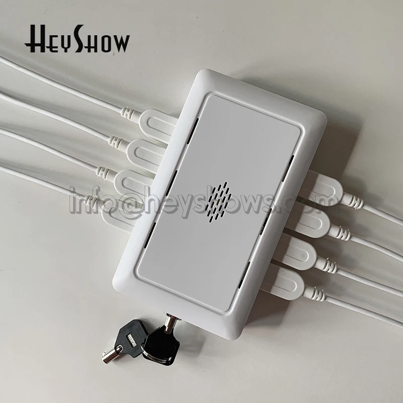 8 Ports Remote Control Laptop Security Display Alarm System Headphone ...