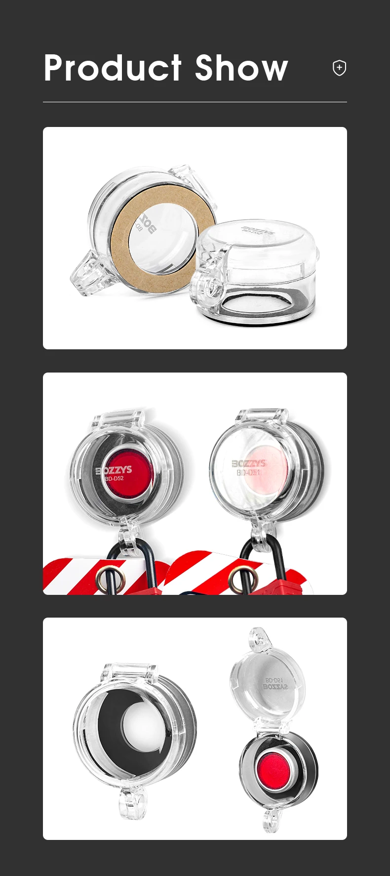 Transparent Emergency Stop Push Button Lockout Cover