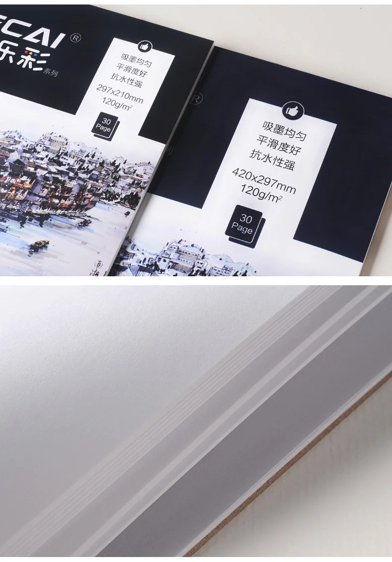 A3/A4/A5 WaterColor Sketch Drawing Pad Marker Pen Pad Student Coloring ...