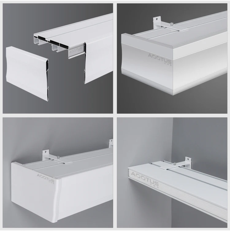 Heavy Duty Pelmet Curtain Box - Aluminum Double Track