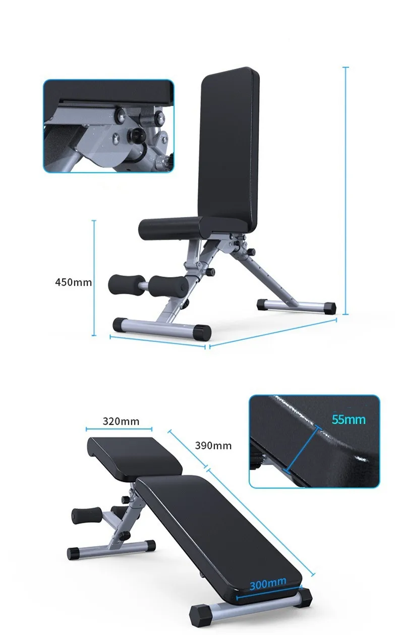 Home Gym Adjustable Supine Board Dumbbell Workout Benches