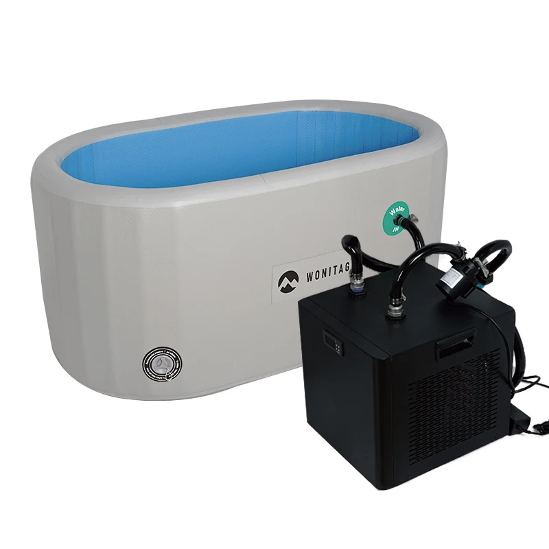 Woodgrain Ice Bath Tub Drop Stitch Technology Inflatable Cold Plunge ...