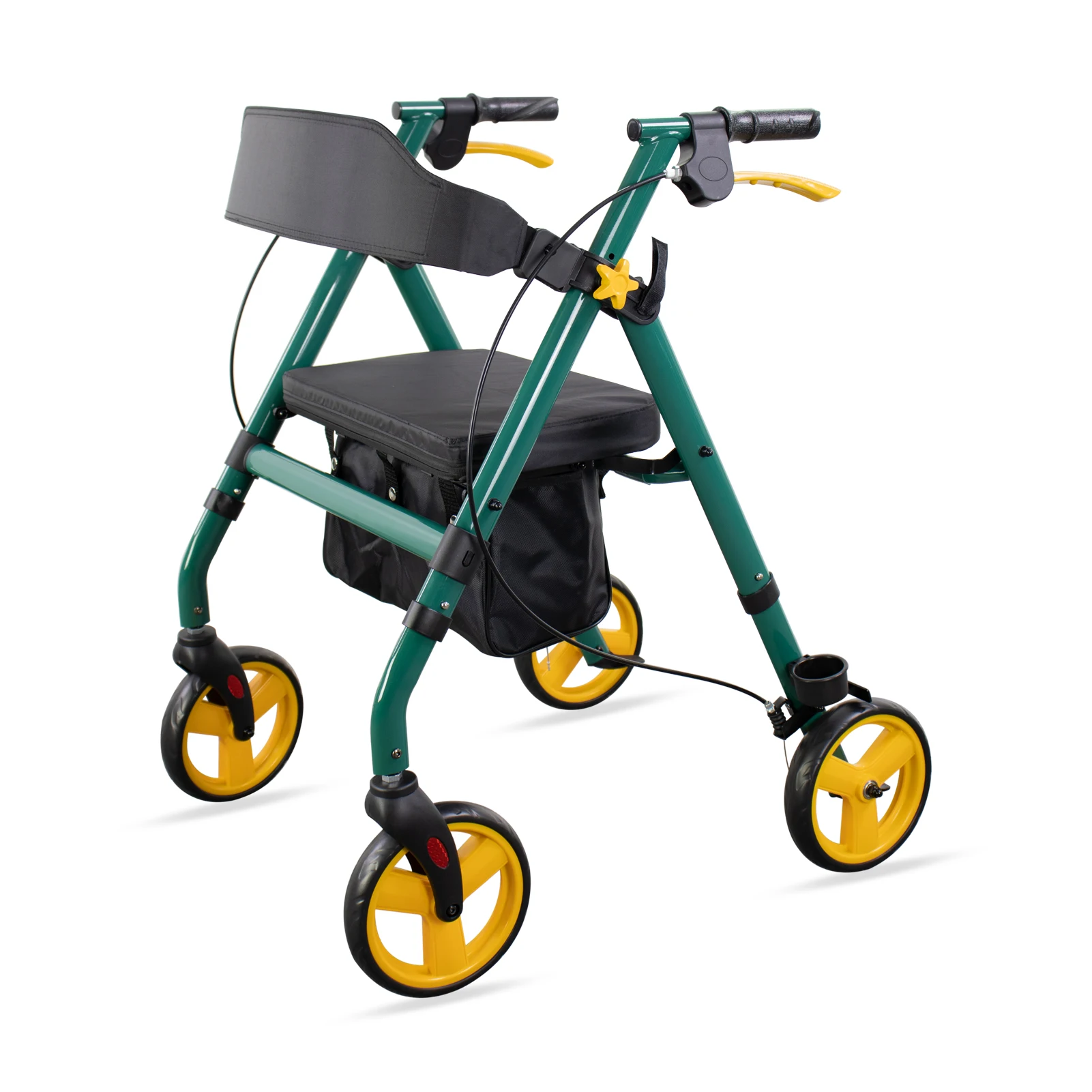 Foldable Four 8 Inch Wheels Electric Rollator Walker Wheelchair ...