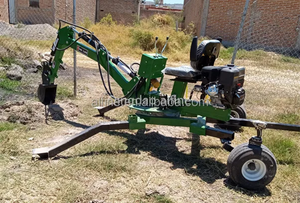 Cheap 360 Rotation Degree Self Power Towable Backhoe