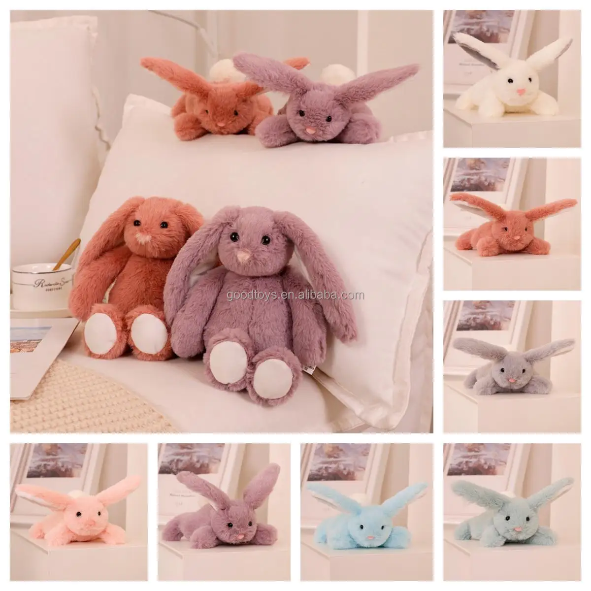 2024 New Cute Plushies Peluche Long Ear Rabbit Stuffed Animal Toys ...