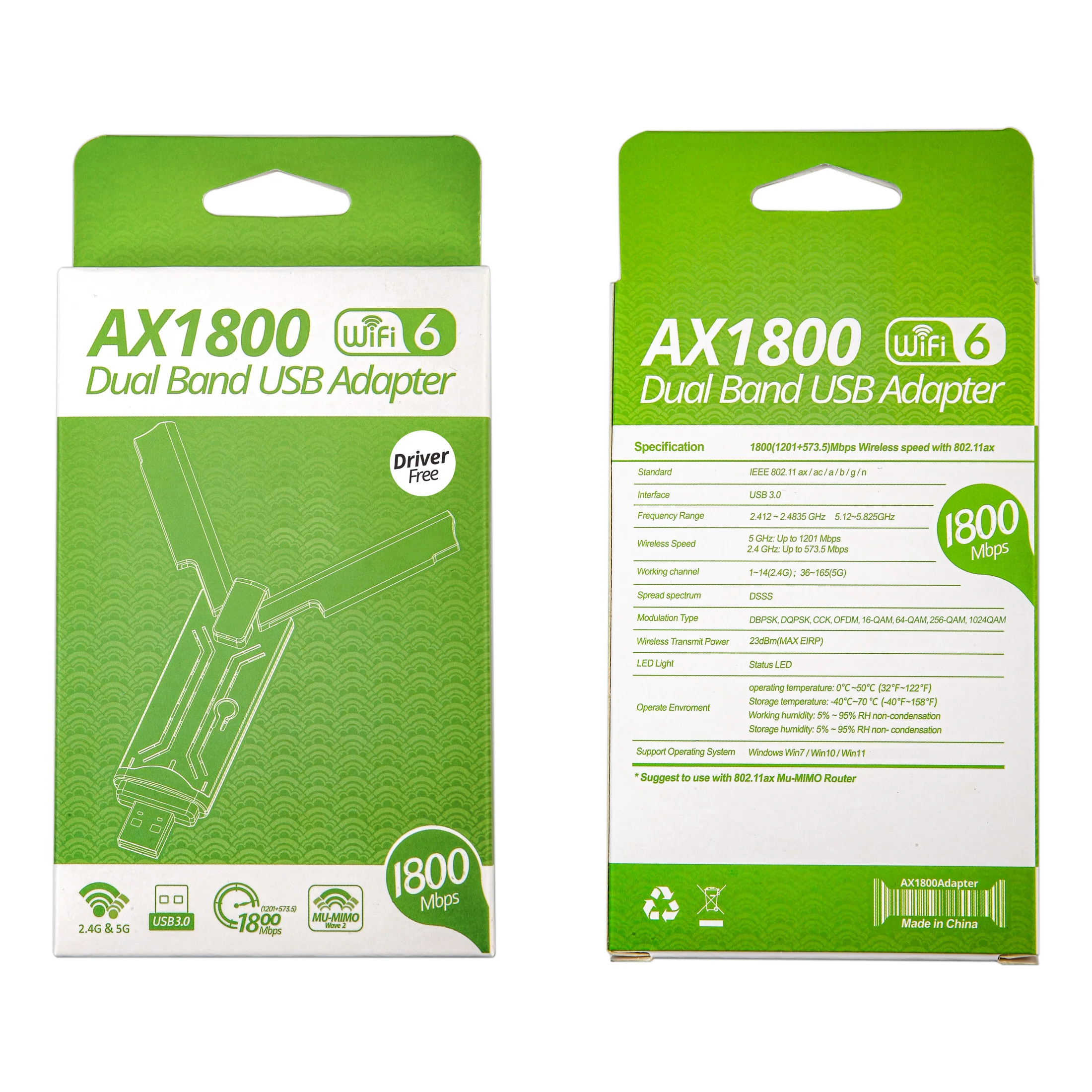 Rtl8832cu Wireless Network Card Ax3000 Tri-band Wifi 6e Usb Wifi ...