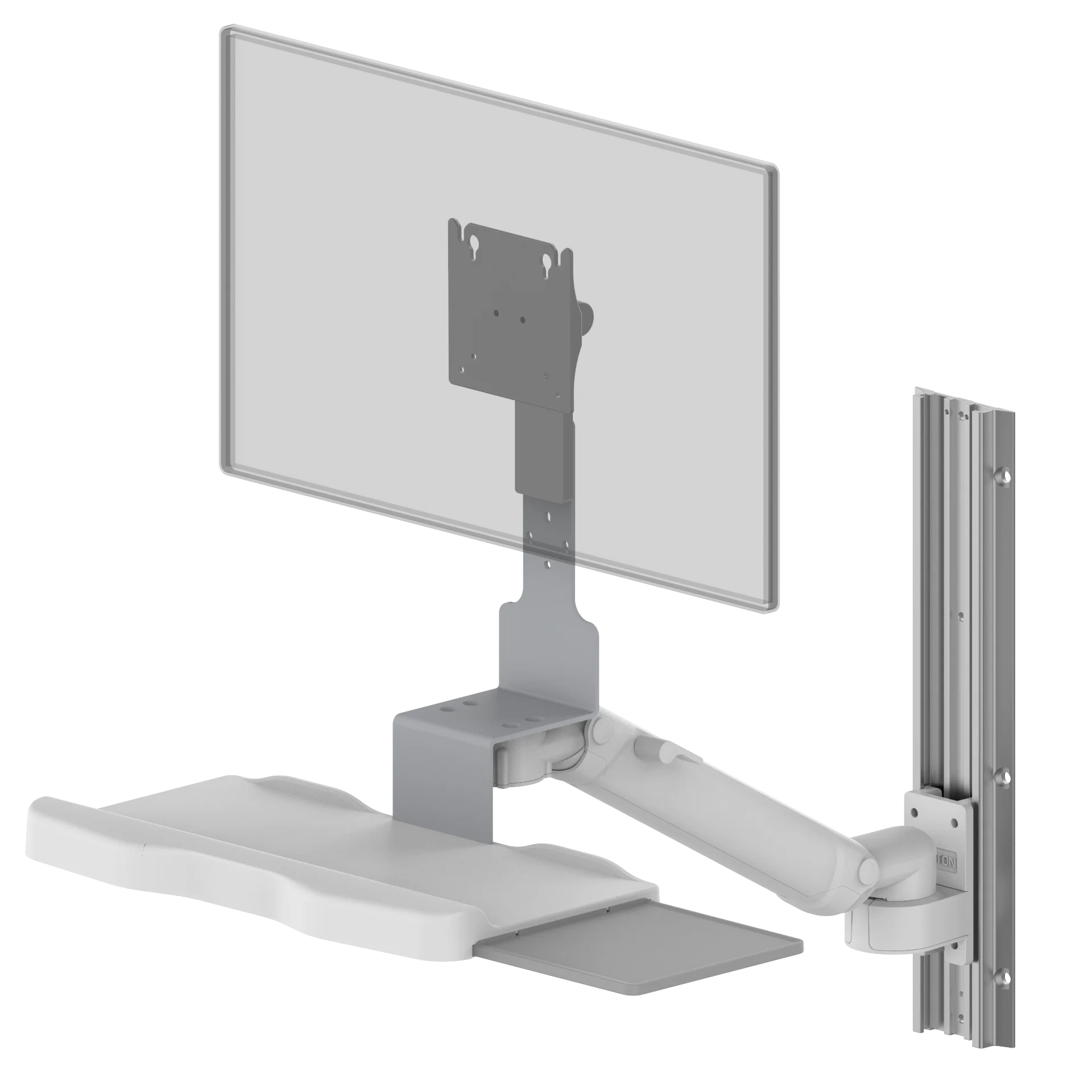 Montaje 13485 - Reliable Gas Spring Wall Mount for Trolleys