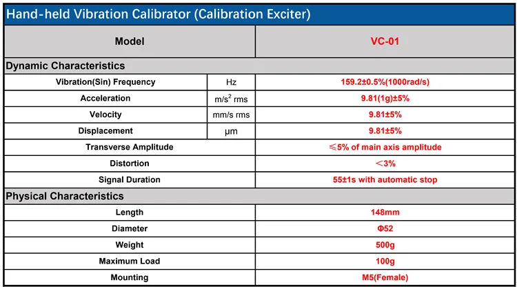 Hand-held Vibration Calibrator - Precision and Custom Support