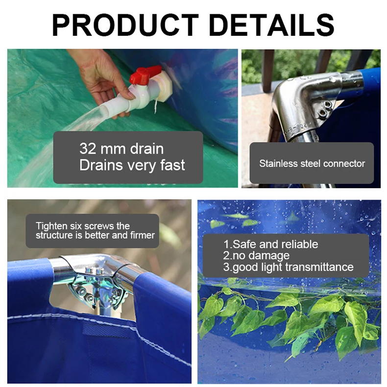 Waterproof PVC Canvas Fish Farming Tank - Sustainable & Versatile