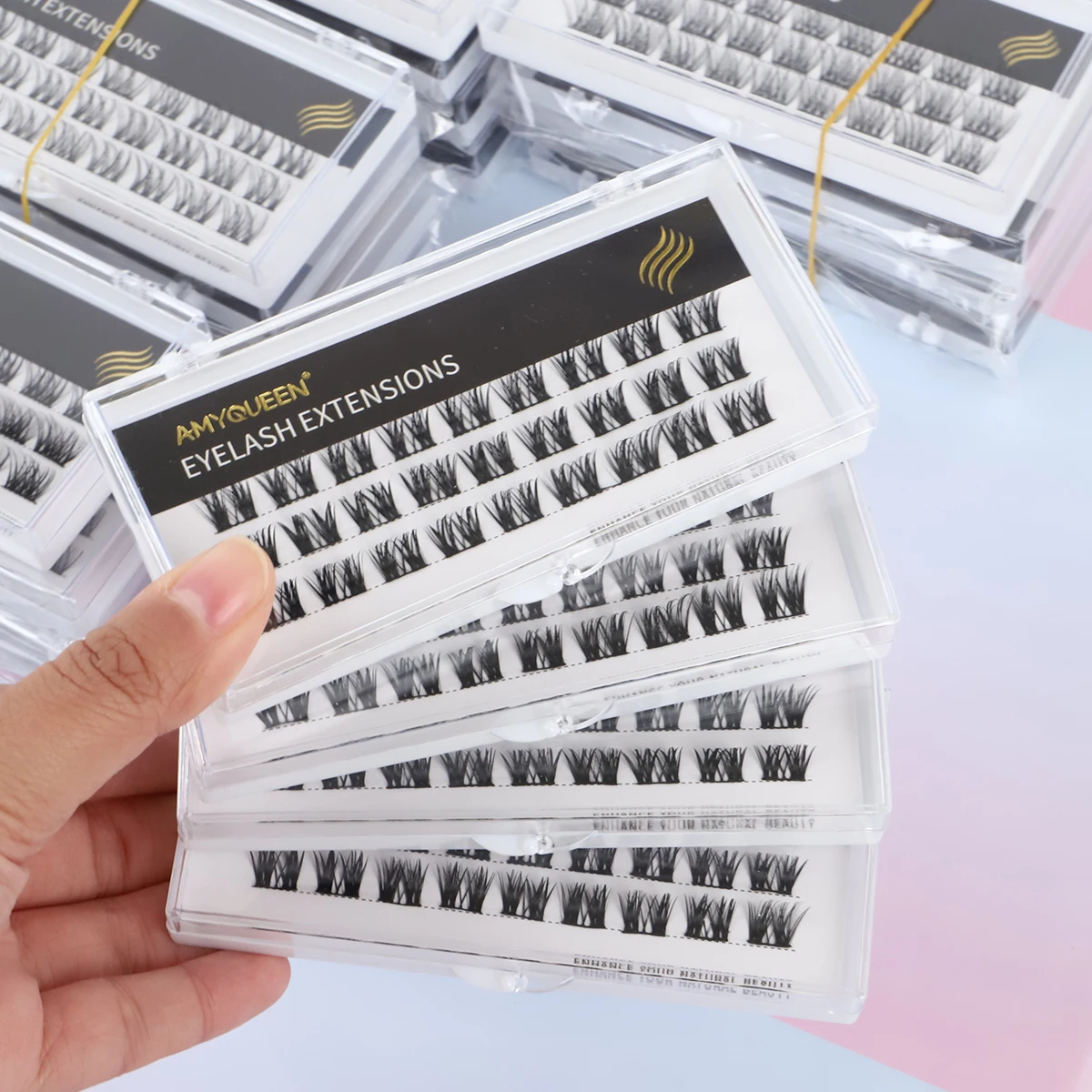 New Coming Cluster Lashes Pre-bond Press-on Diy Lashes Extension Kit ...