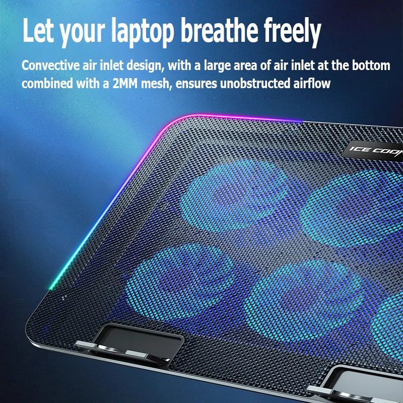 High Performance A9 Notebook Radiator RGB Cooling Artifact Laptop Stand ...