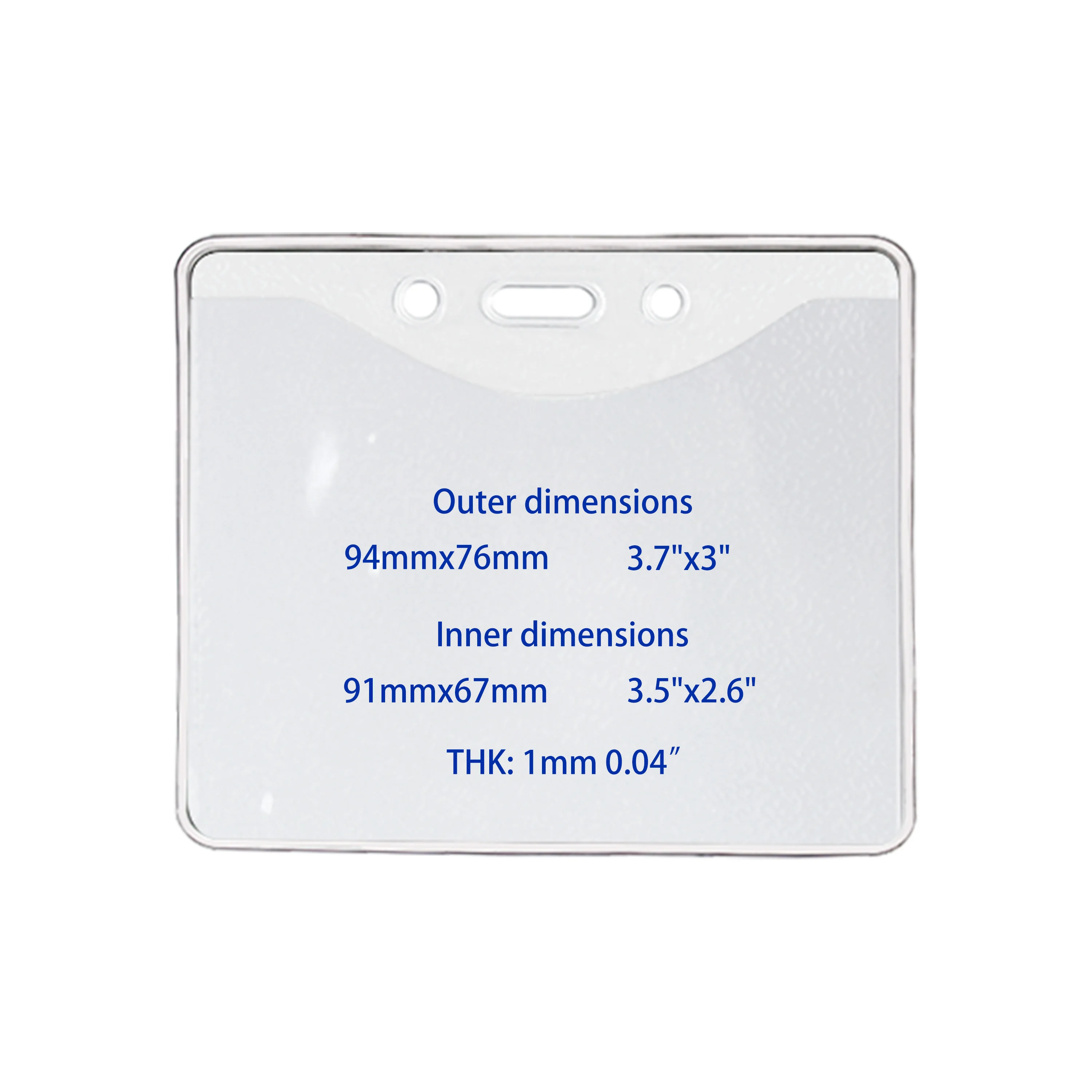 Bestom Clear Vinyl Plastic Business Card Holder Textured Horizontal Id ...
