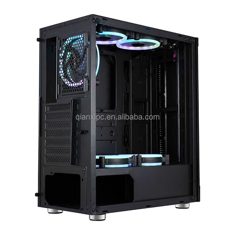 Pc Case Gaming Cabinet Two Tempered Glass Gaming Atx Mid Tower Gamer ...