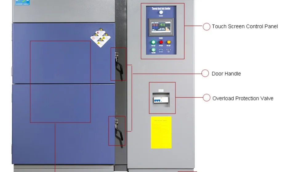 Sus304 Stainless Steel Thermal Shock Test Chamber With Vacuum Glass ...