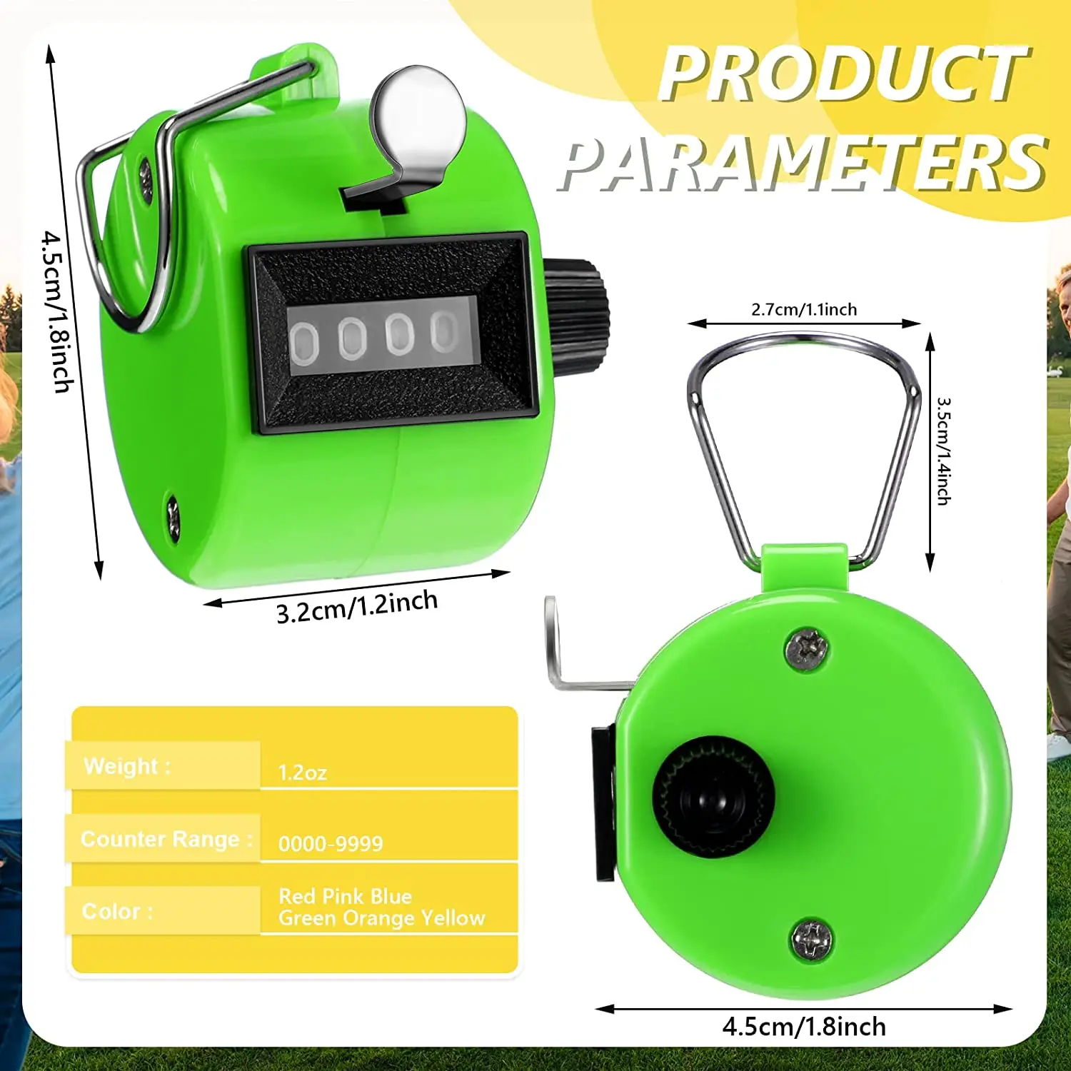 Mini Plastic Digital Hand Held Tally Counter - 4 Digit Display