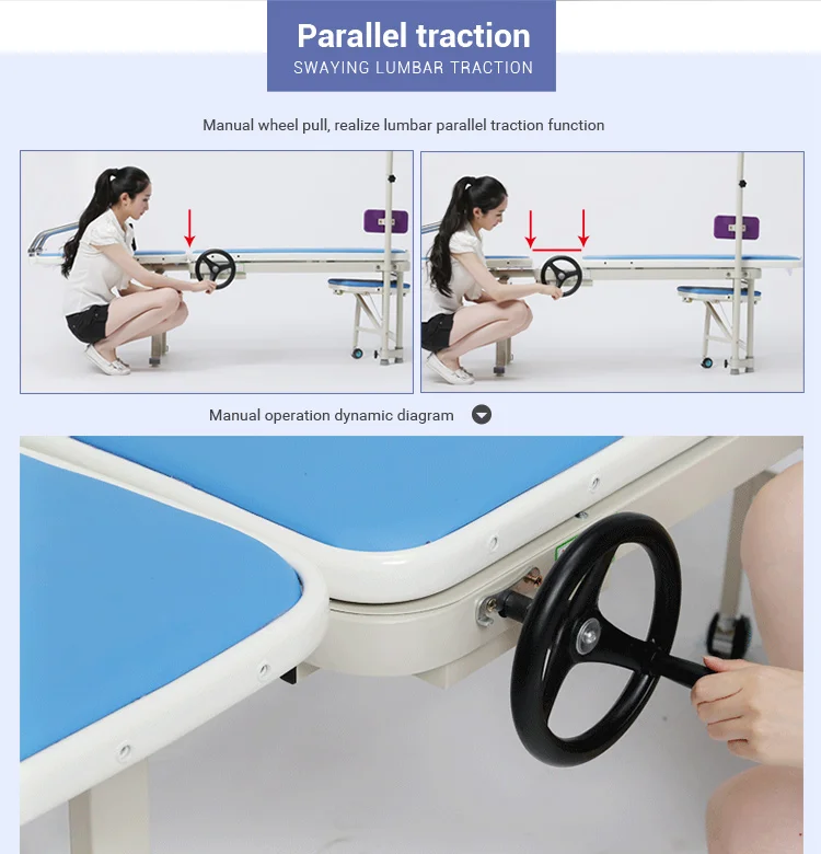 Manual Lumbar Traction Hospital Bed Medical Traction Frame Cervical and ...