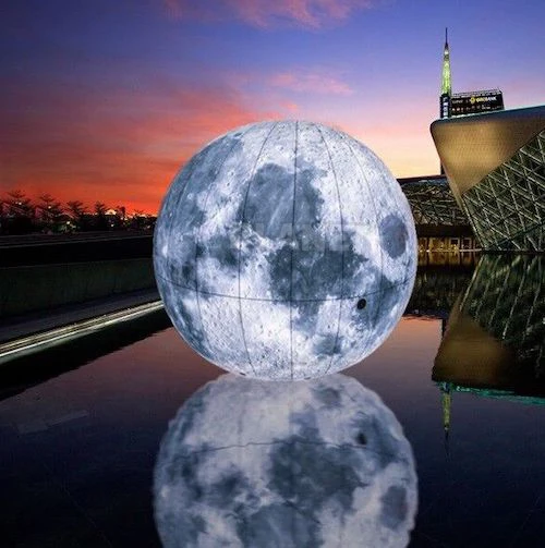 Giant Advertising Inflatable Moon Model Led Light Large Inflatable Moon ...