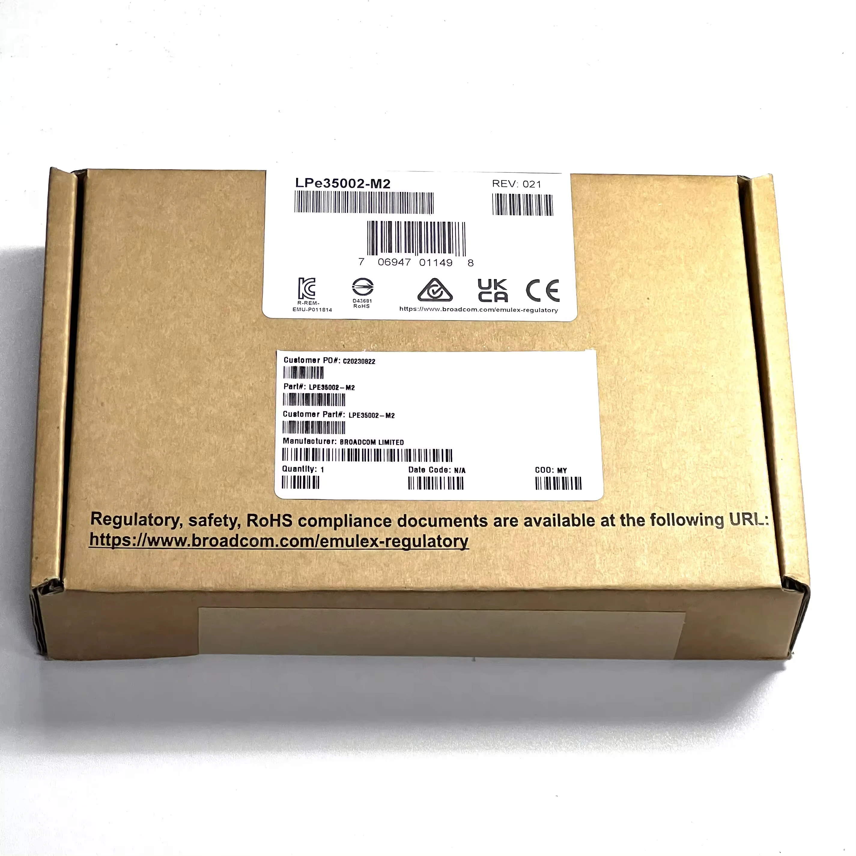 New Original 406-bbmq Lpe35002-m2 2-port Fibre Channel Hba Card 32gb/s ...