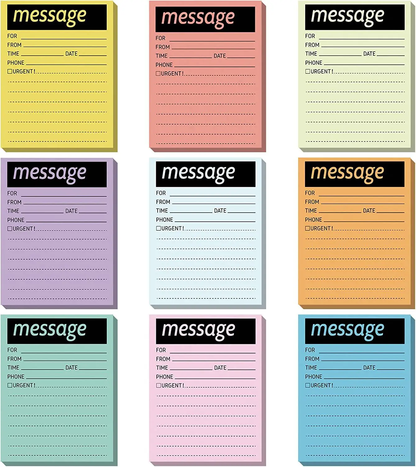 Sticky Notes Colorful Lined Self-stick Note 4x5 In Memo Pad For Office ...