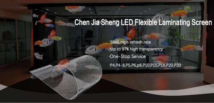 Flexible Ultra Ad 3D Transparent Film LED Screen - Indoor Full Color ...