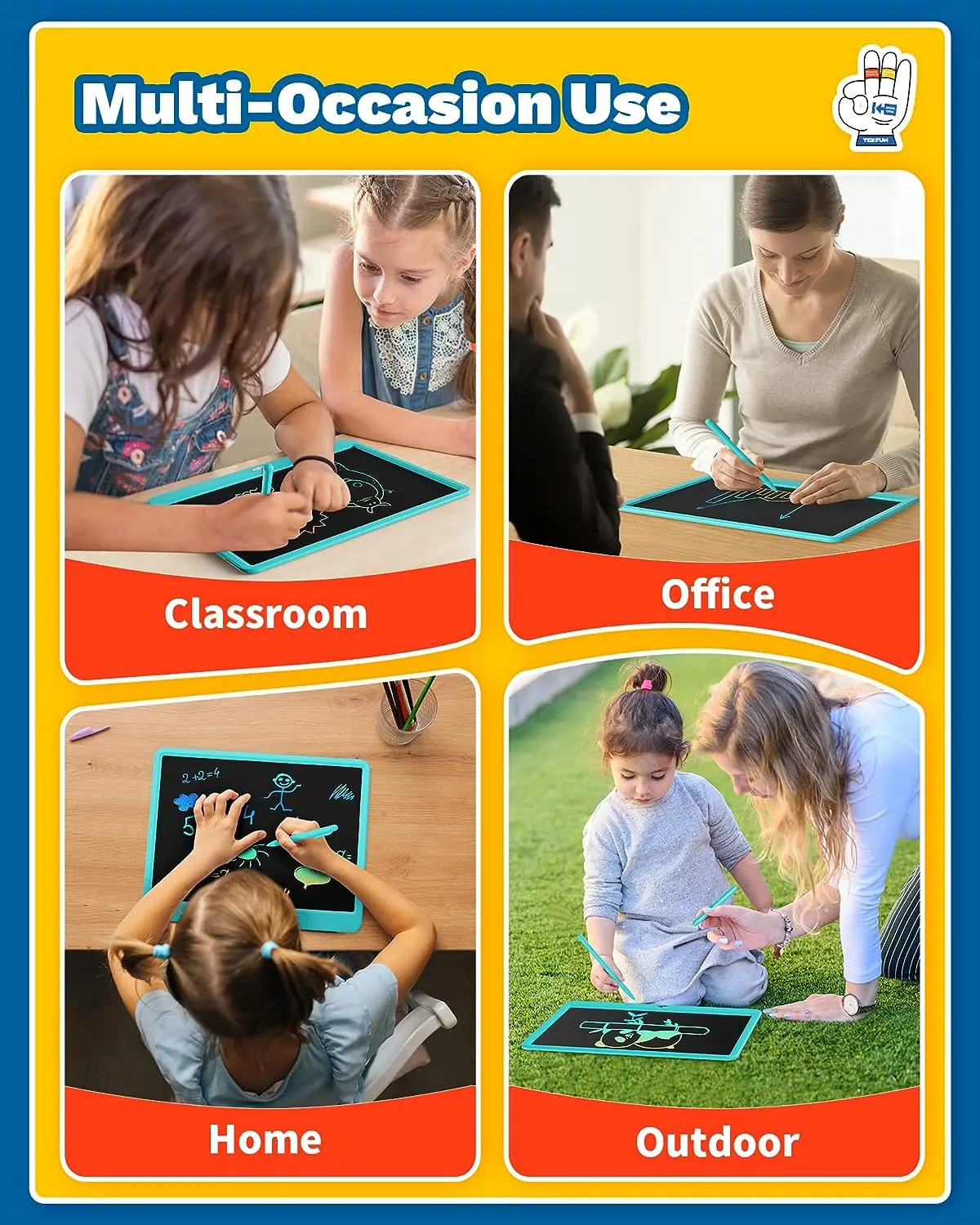 Kids Gift Erasable Writing Tablet Cartoon Drawing Pad Colorful Writing ...