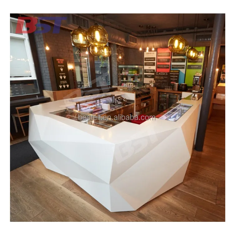 Italy Style Diamond Shape Sushi Salad Bar Counter Custom Made
