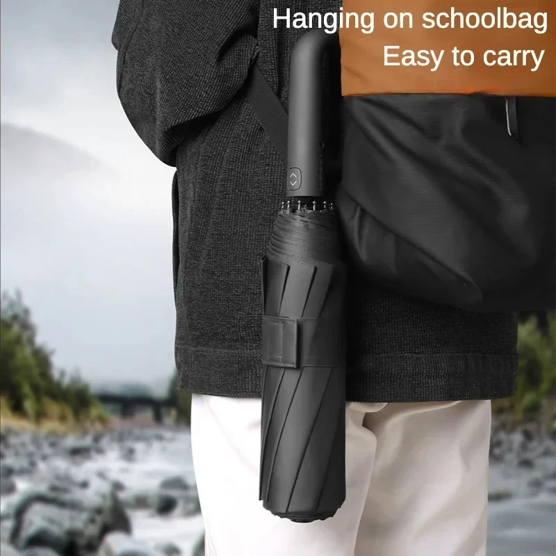 Windproof Strong 105cm Reinforced Automatic Folding Umbrella For Men ...