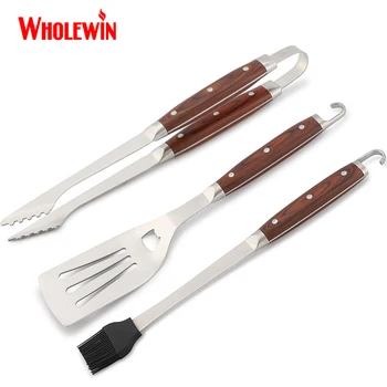 Premium Barbecue Spatula Tong Brush Grill Utensil Set Grill Set Tool ...
