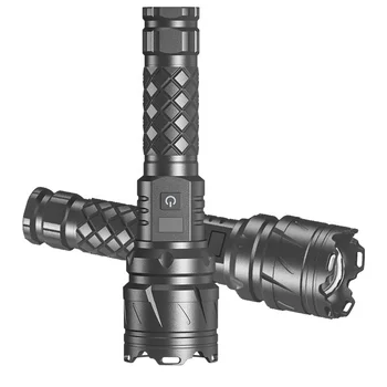 5000 Lumen P160 High Brightness Led Flashlight Zoomable Head 500 Meters ...