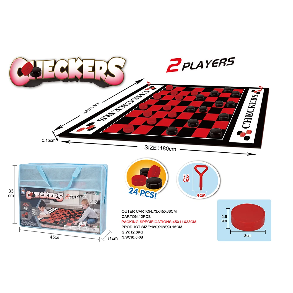Outdoor Waterproof Board Games - Large Ludo Mat & Plastic Pieces