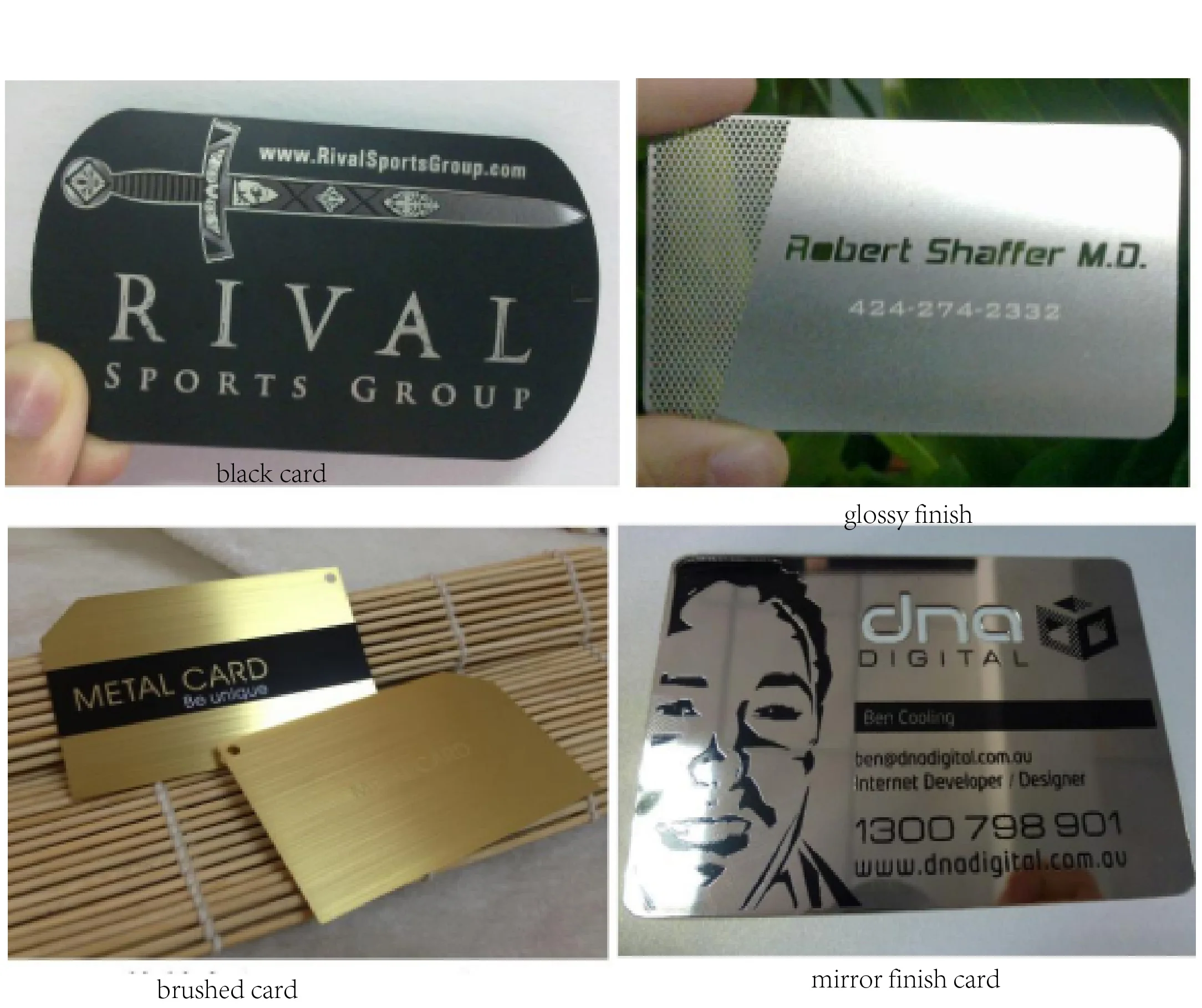 Custom Laser Engraved NFC Metal Cards with NTAG213 Chip