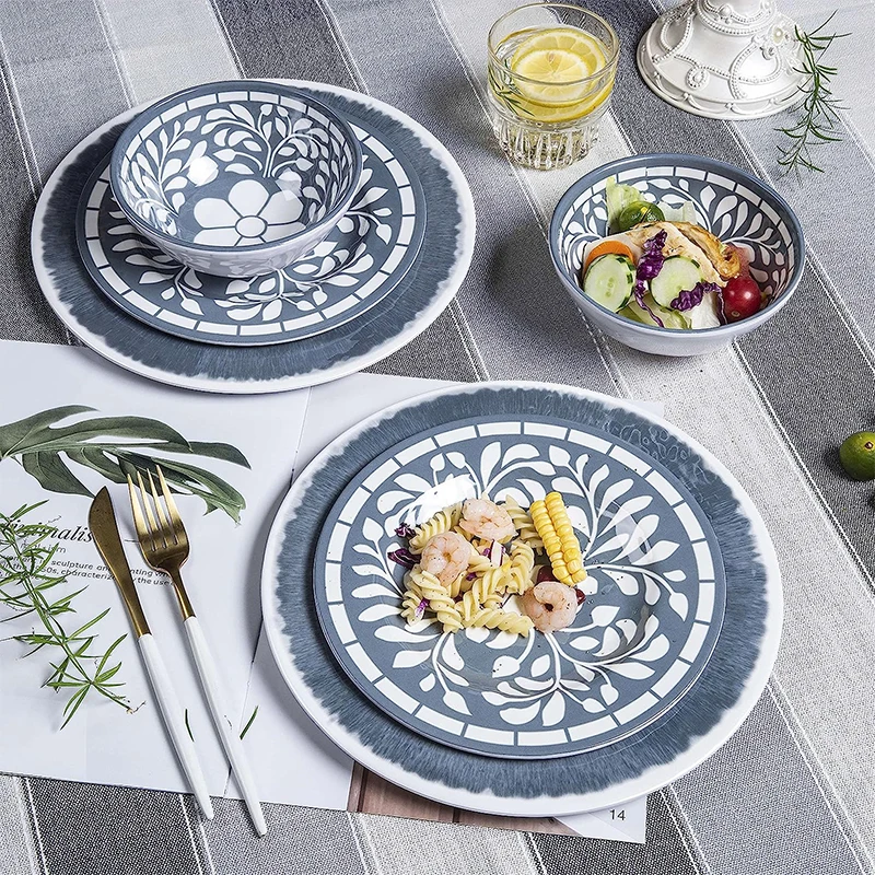 Melamine Unbreakable Luxury Dinnerware Sets for Everyday Use