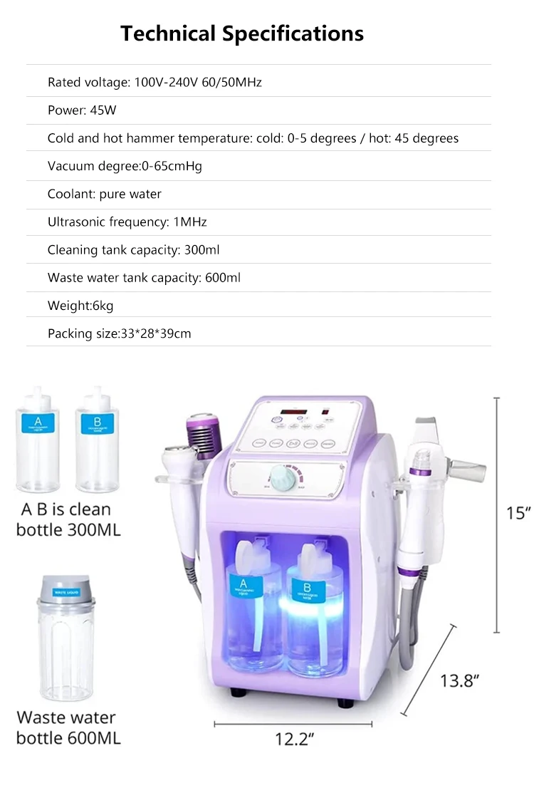 Newest Skin System Small Bubble H202 Hydra Machine Wholesale Price Aqua ...