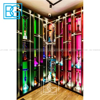 Shisha Glass Counter Retail Manufacturer Luxury Display Stand Cases ...