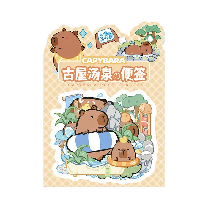 Korean Kawaii capybara decorative Custom Memo Pad Office School ...