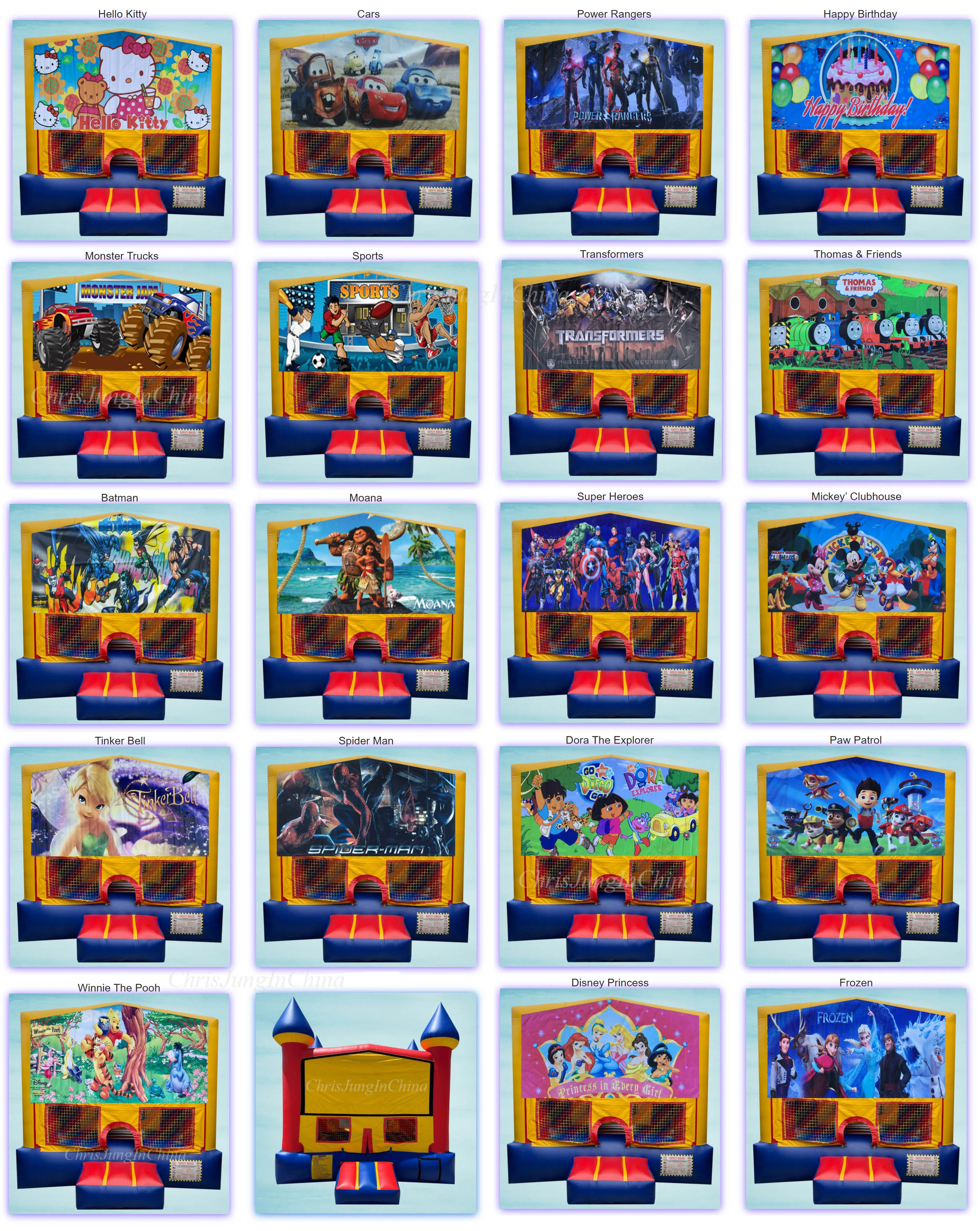 Commercial Grade Cartoon Character Bouncer Combo Moonwalk Jump ...