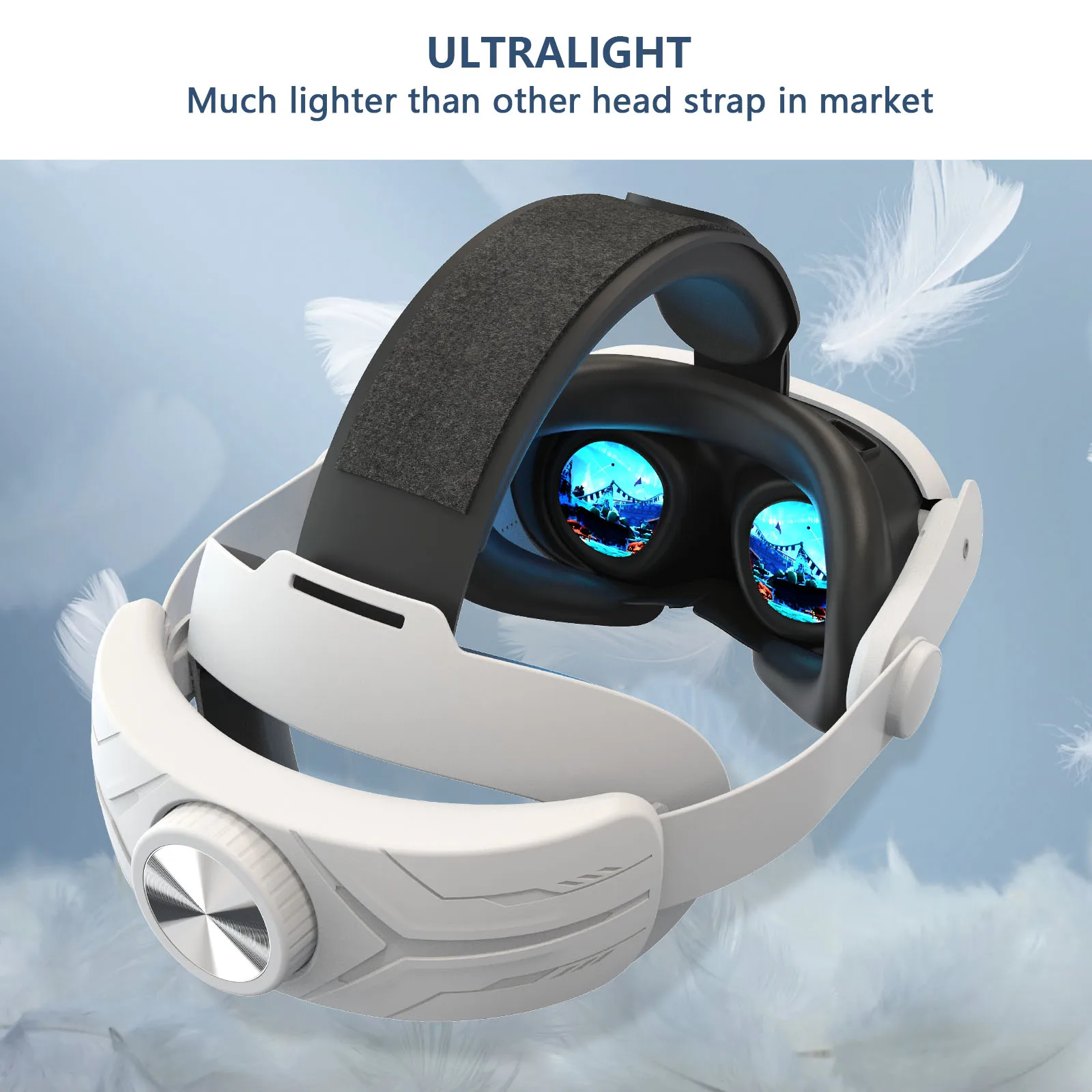 New Design VR Elite Strap Adjustment Soft PU Leather Foam Head Strap for Meta/Oculus Quest 3 ...