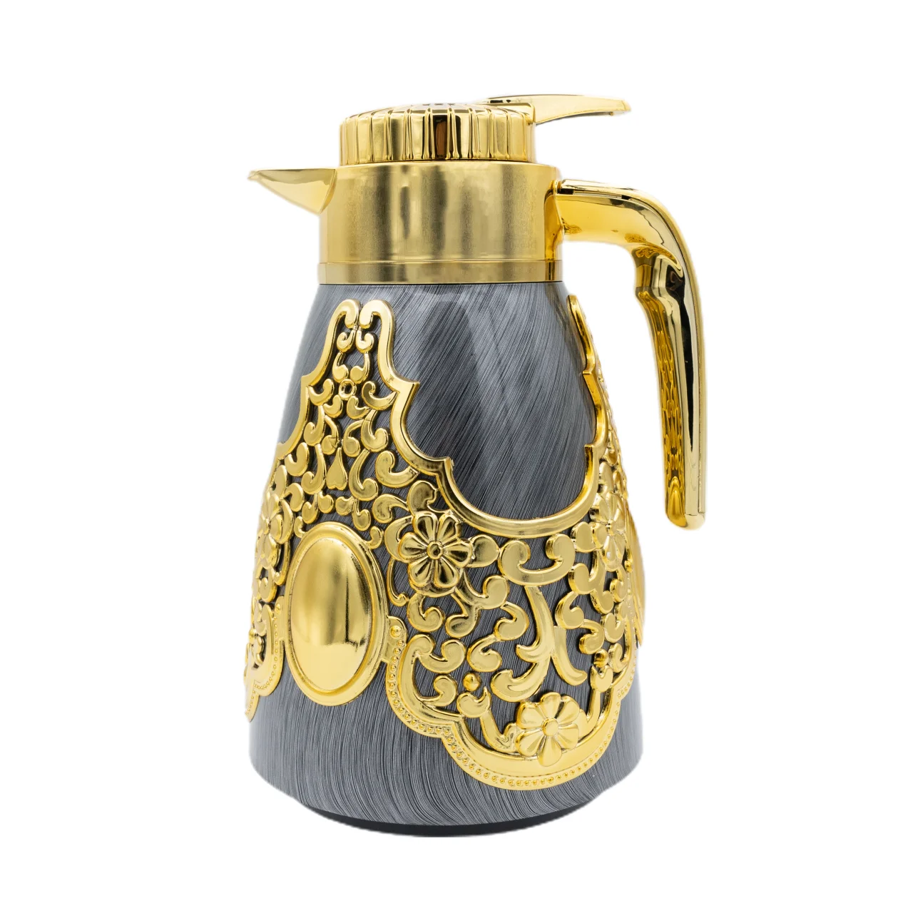 Arabic Golden Lid Insulated Vacuum Flask Large Sports Drinking Vessel ...