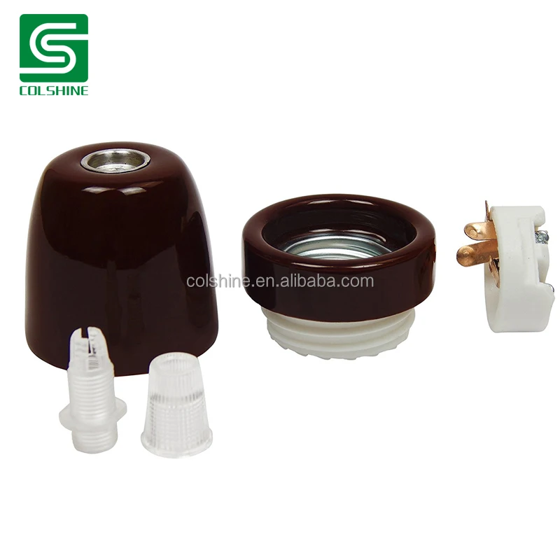 Retro Porcelain Lamp Holder E27 Colorful Screw Type Lamp Base For ...