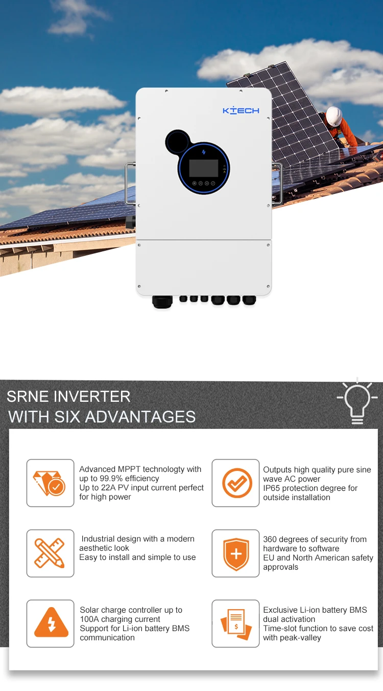 Ktech 8kw Hybrid Inverter Ke-8k8l1e Hybrid Solar Inverter Support For ...