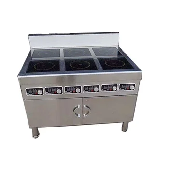Commercial 3500w 6 Burners Plate Induction Cooker Stove With Cabinet ...
