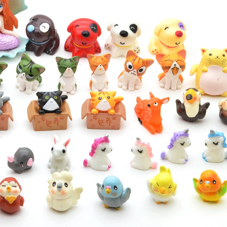 Mixed Diy Miniature Cartoon Figure Toys 3d Mini Cute Cat Characters ...